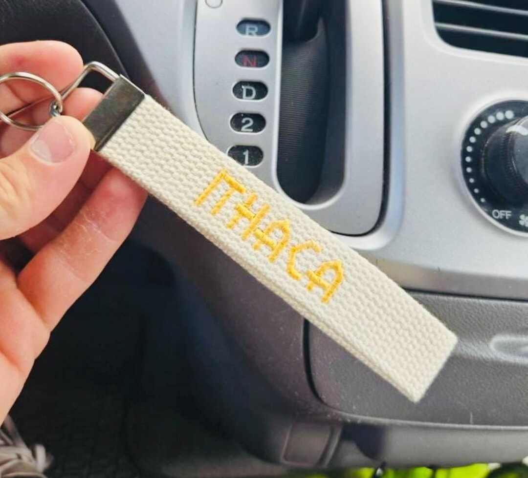 Personalized Embroidered Key Fob: Custom Keychain Strap 1" Wide - Etsy