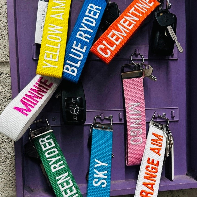 Custom Wristband Keychain - Etsy