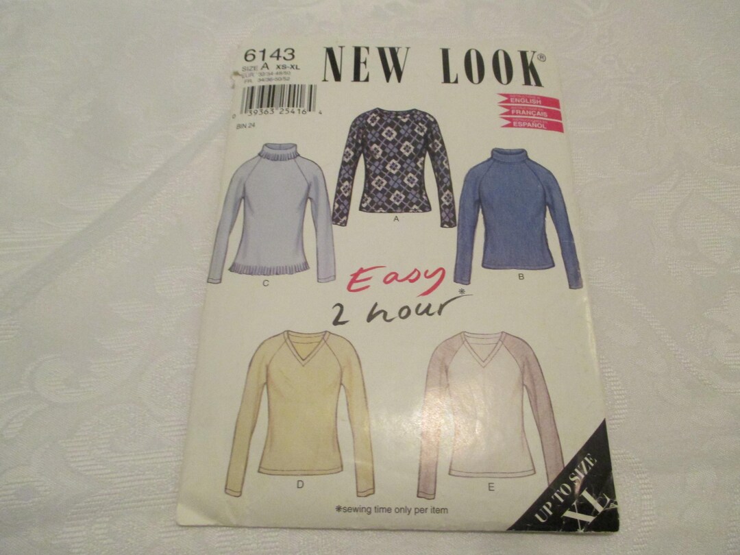 Simplicity New Look Pattern 6143 Misses Knit Top 5 Sizes - Etsy
