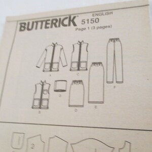 Butterick Pattern 5150 Misses Jacket Pants Skirt Tube 3 - Etsy