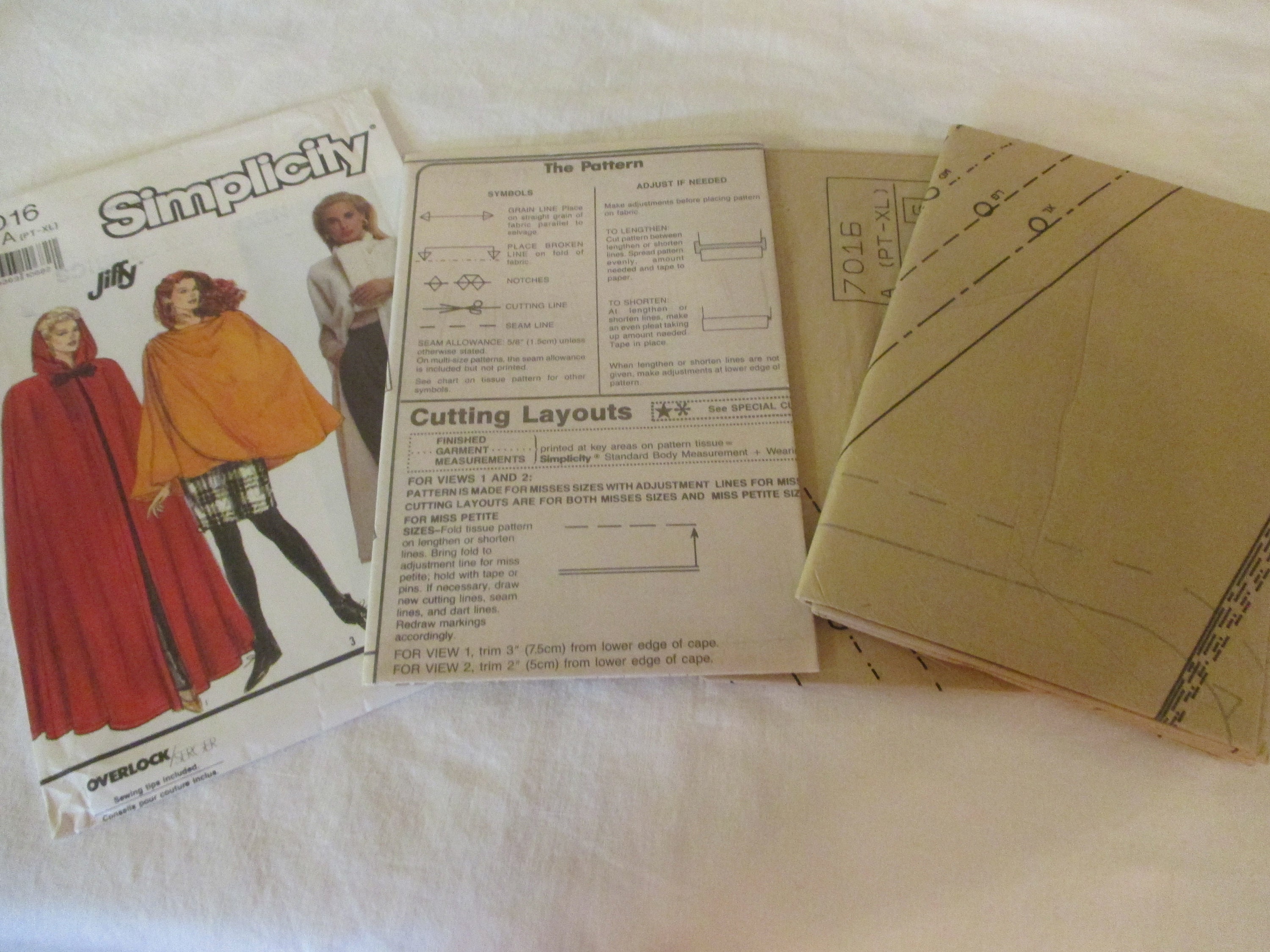 Simplicity Pattern 7016 Misses Unlined Cape With/without - Etsy