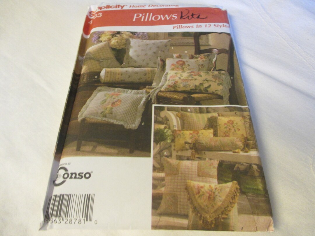Simplicity Pattern 4763 - Decorative Pillows in 12 Styles - Etsy