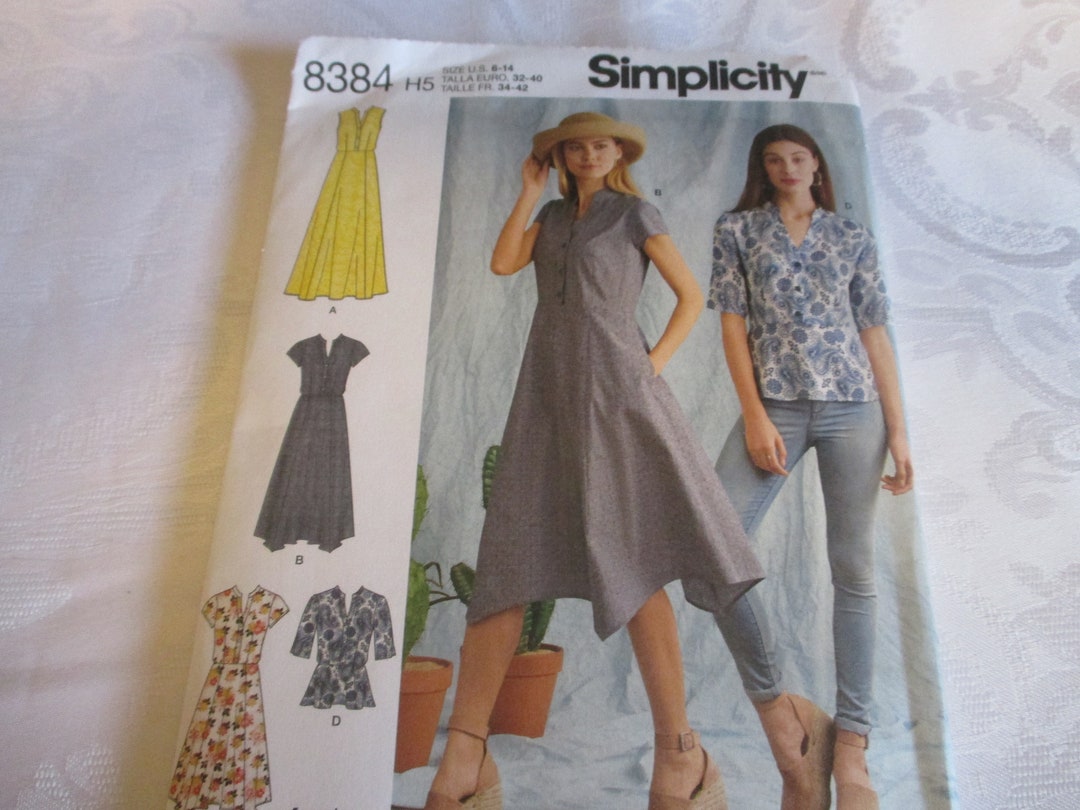 Simplicity Pattern 8384 - Misses Dress & Top - 5 Sizes (6-14) - Etsy