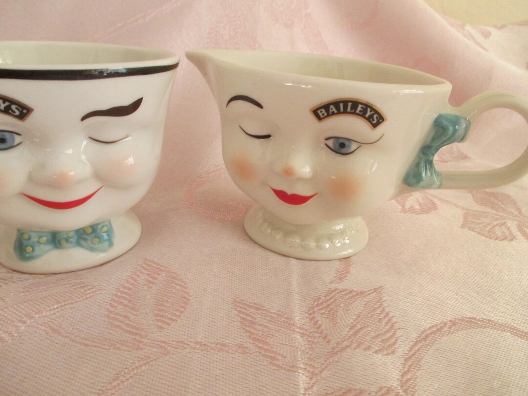 Baileys Cups by Signals - His & Her Winking Face Creamer and Open Sugar ...