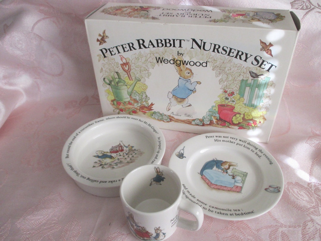 Wedgwood - Peter Rabbit 3 Pc. Nursery Set - NIB - Etsy