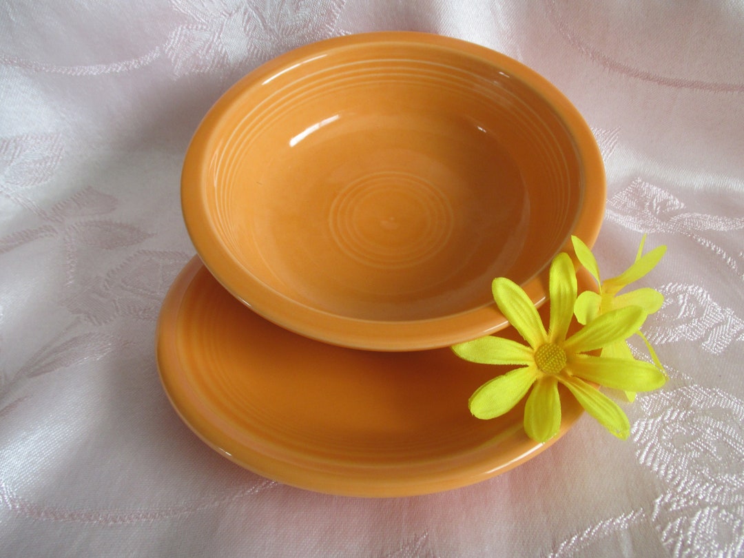 HOMER LAUGHLIN - Fiesta Persimmon & Butterscotch Mixed Color Group ...