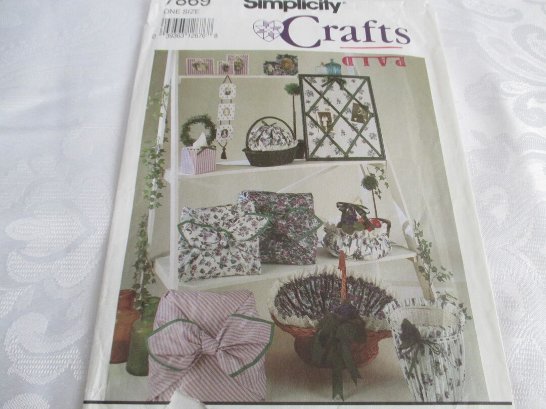 Simplicity Craft Pattern - 7869 - Home Decor Accessories - Etsy