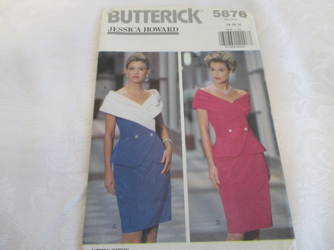 Butterick Pattern Jessica Howard 5876 - Misses Top & Skirt - 3 Sizes - Etsy