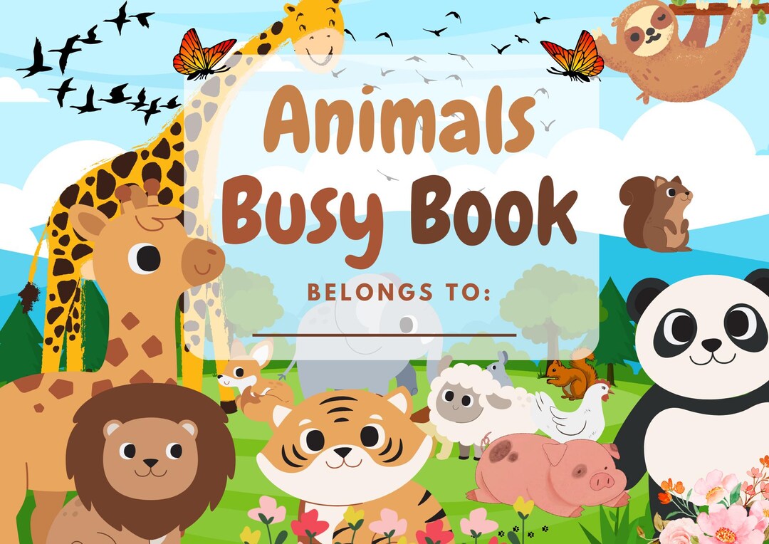 Animal Busy Book Printable - Etsy