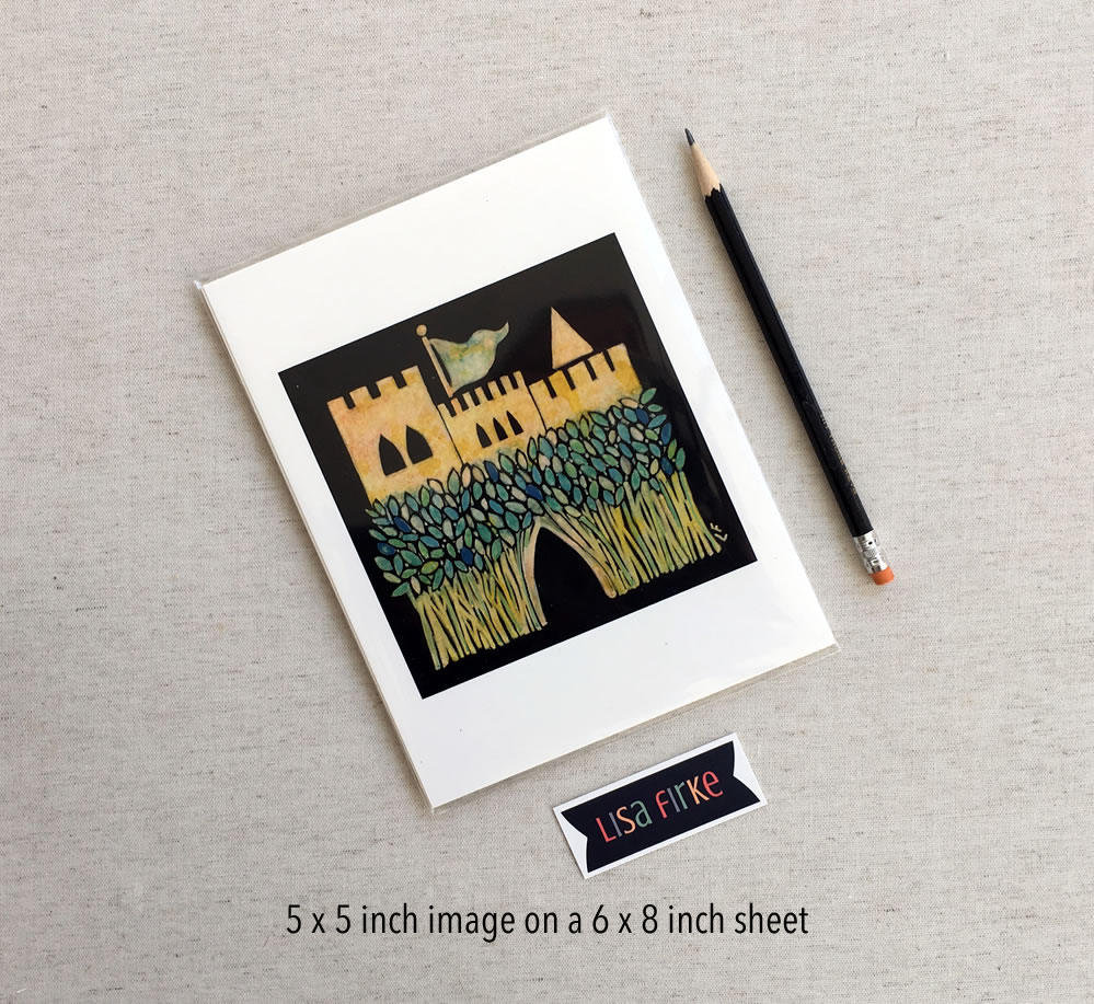 Blue Castle Art Print, Fairy-tale Inspired Art - Etsy