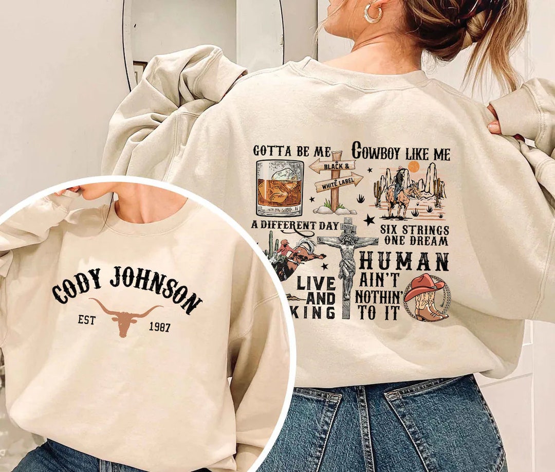 Vintage Cody Johnson PNG, the Leather Tour 2024 Png, Cody Johnson New ...