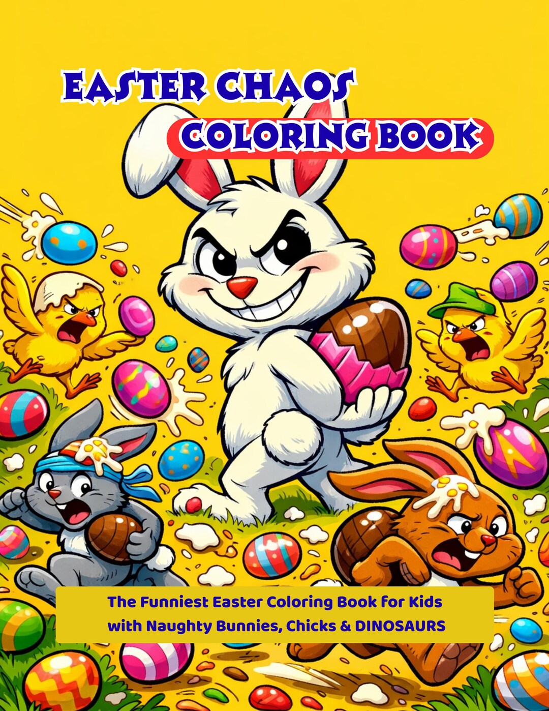 100 PAGES Easter Funny Book PDF, Coloring Pages for Kids | Printable ...
