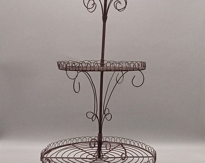 Primitive Farmhouse Wire 3 Tier Store Display Stand or Farmhouse Fruit ...