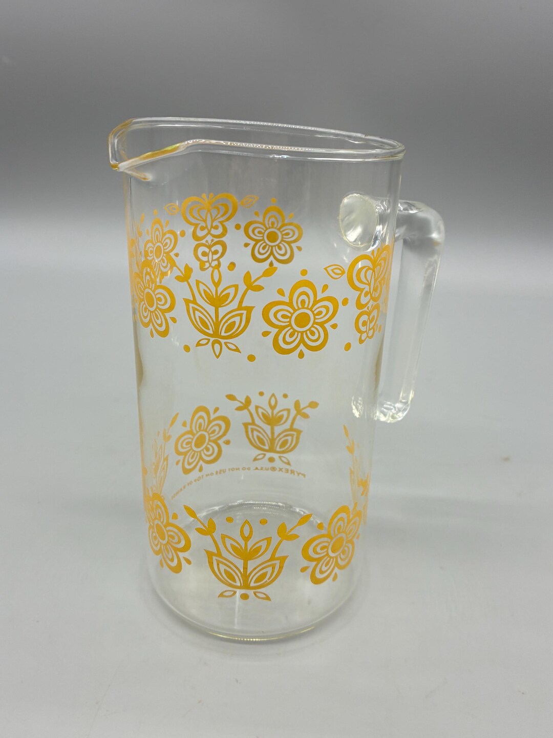 Vintage Rare Pyrex Butterfly Gold Juice Pitcher-corelle Butterfly ...
