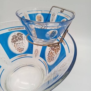 Mid Century Modern Glass Chip and Dip Set With Metal Hanger - Etsy