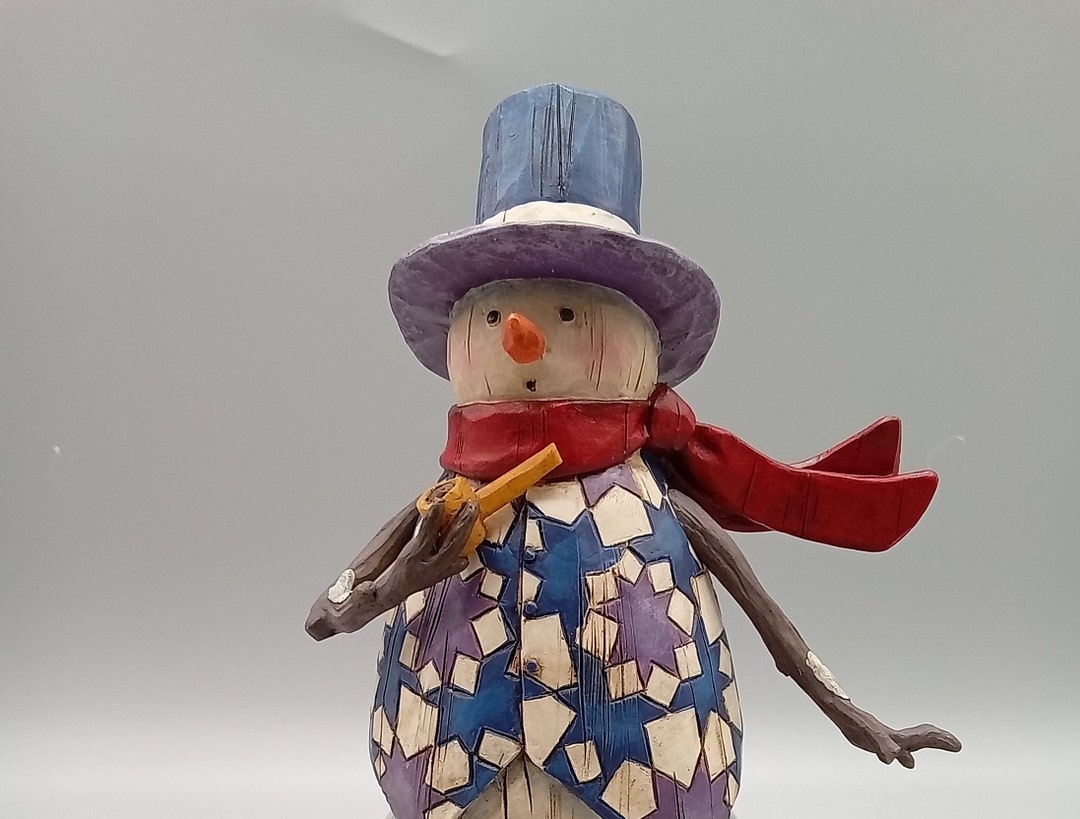 Vintage Jim Shore winter's Spirit Snowman With Pipe Figurine-original ...