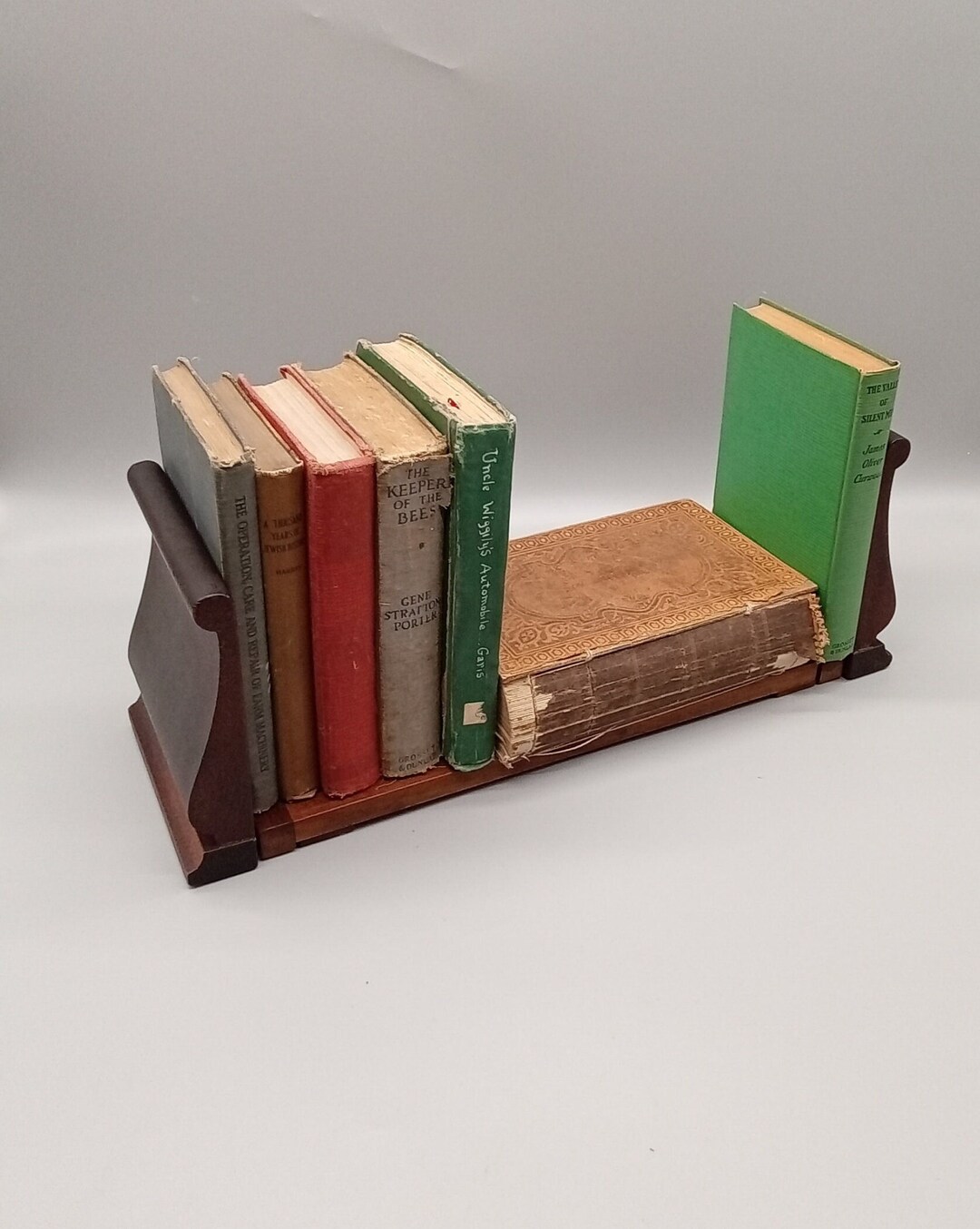 Antique Wood Adjustable Sliding Sleigh Design Bookends - Etsy
