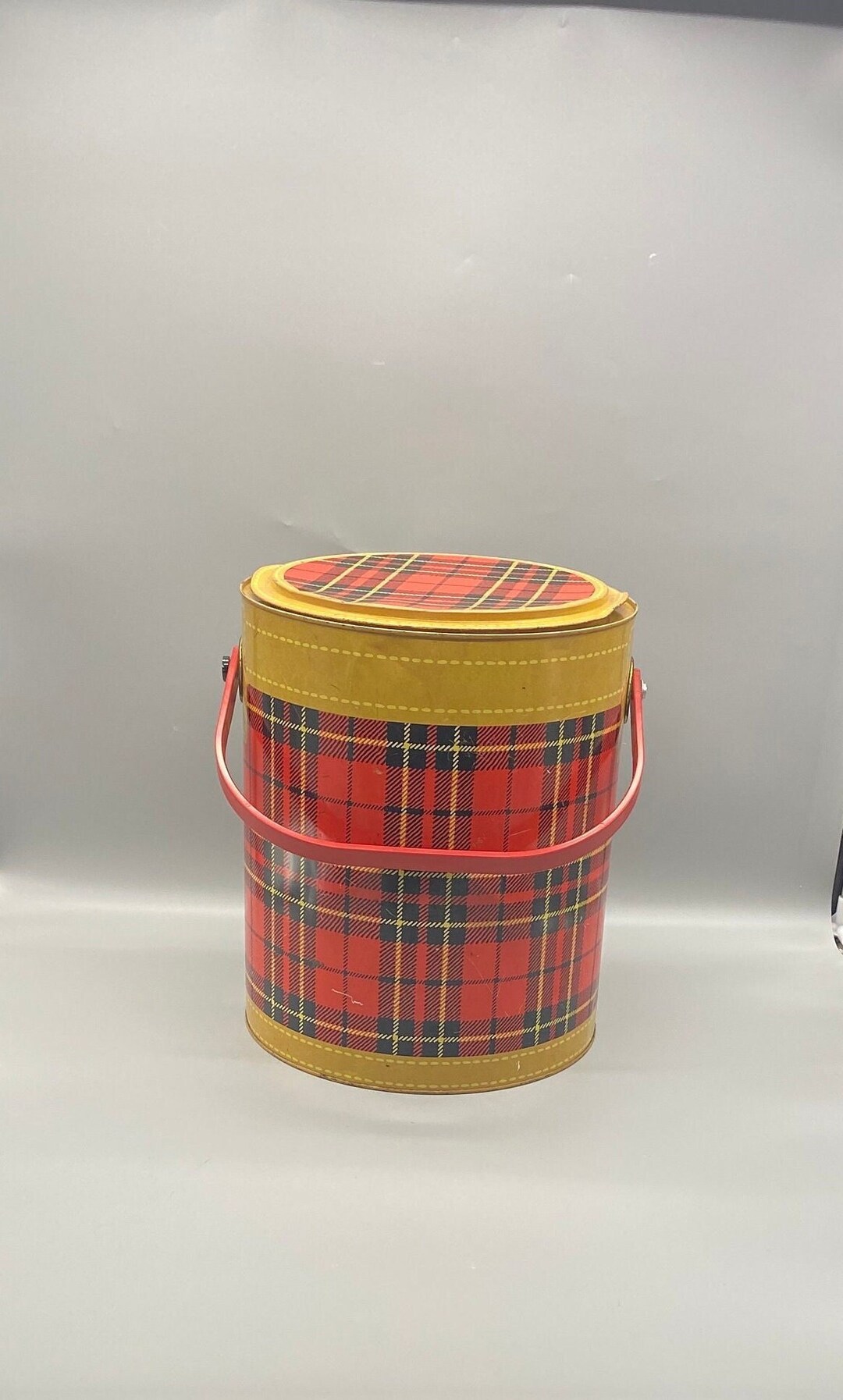 Vintage Large Tartan Plaid "skotch Kooler" Ice Bucket-14" Tall by ...