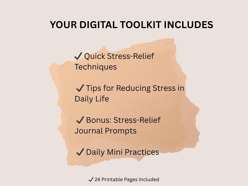 Daily Stress Reset Toolkit for Busy Women | Stress Relief Planner ...