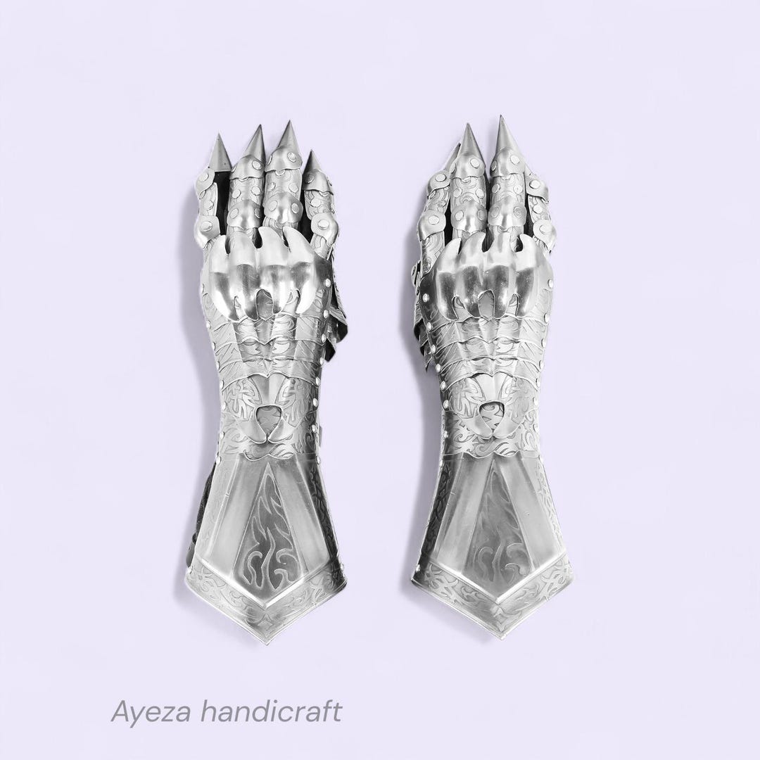 The Crusader’s Claws Medieval Steel Gauntlets - Etsy