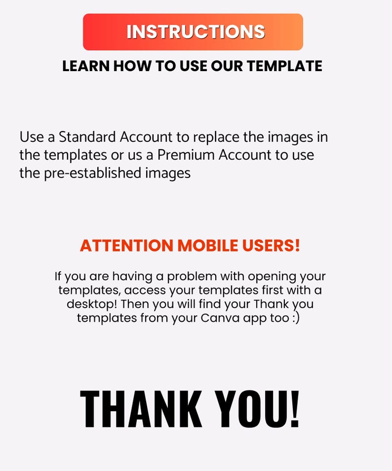 Editable Thank You Card Template | Modern Floral Design (digital ...