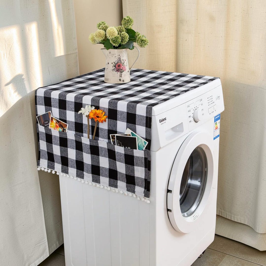 Washing Machine Cover With Pockets: Waterproof Appliance Protector ...