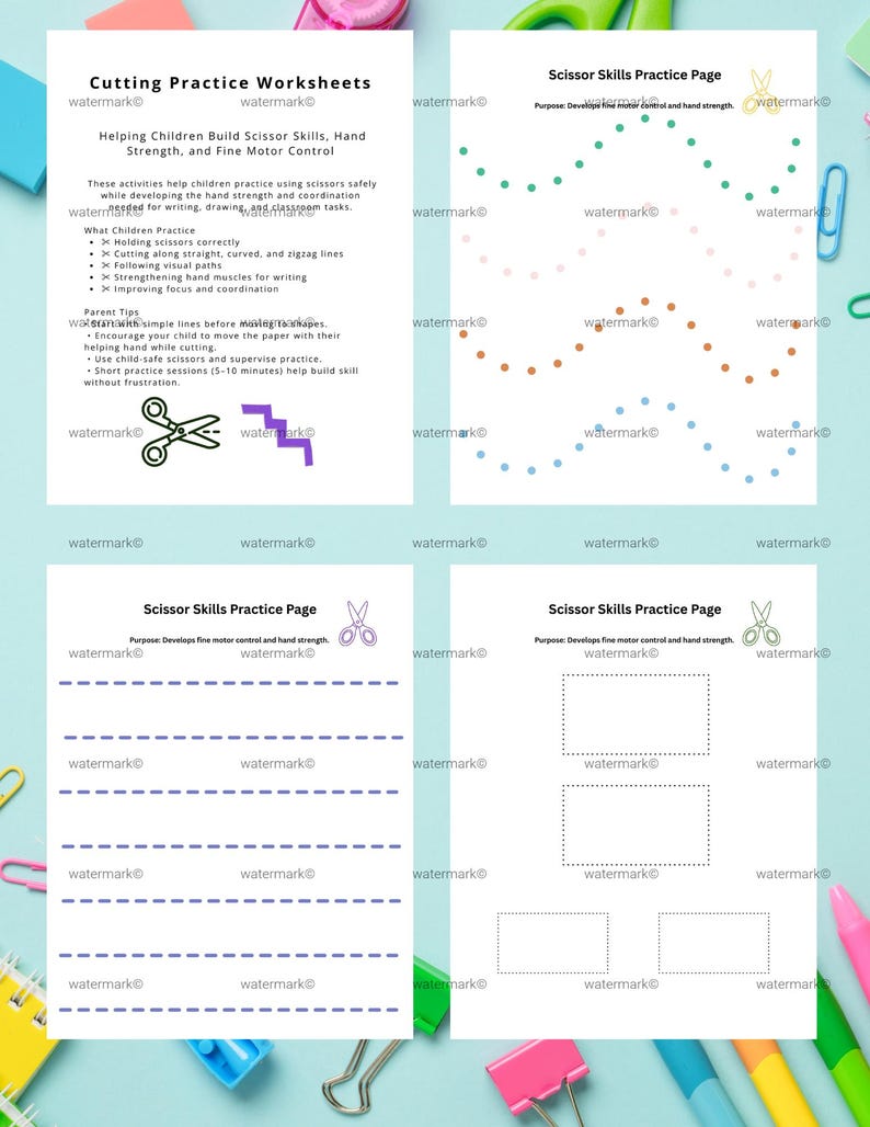 Kindergarten Readiness Workbook | Scissor Skills, Shape Tracing, Fine ...