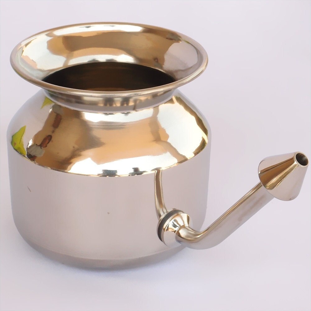 Handcrafted Stainless Steel Neti Pot - Etsy