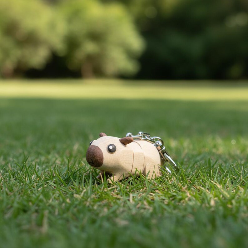 Articulated Capybara Keychain – 3D Printed PLA Animal Accessory (55mm ...