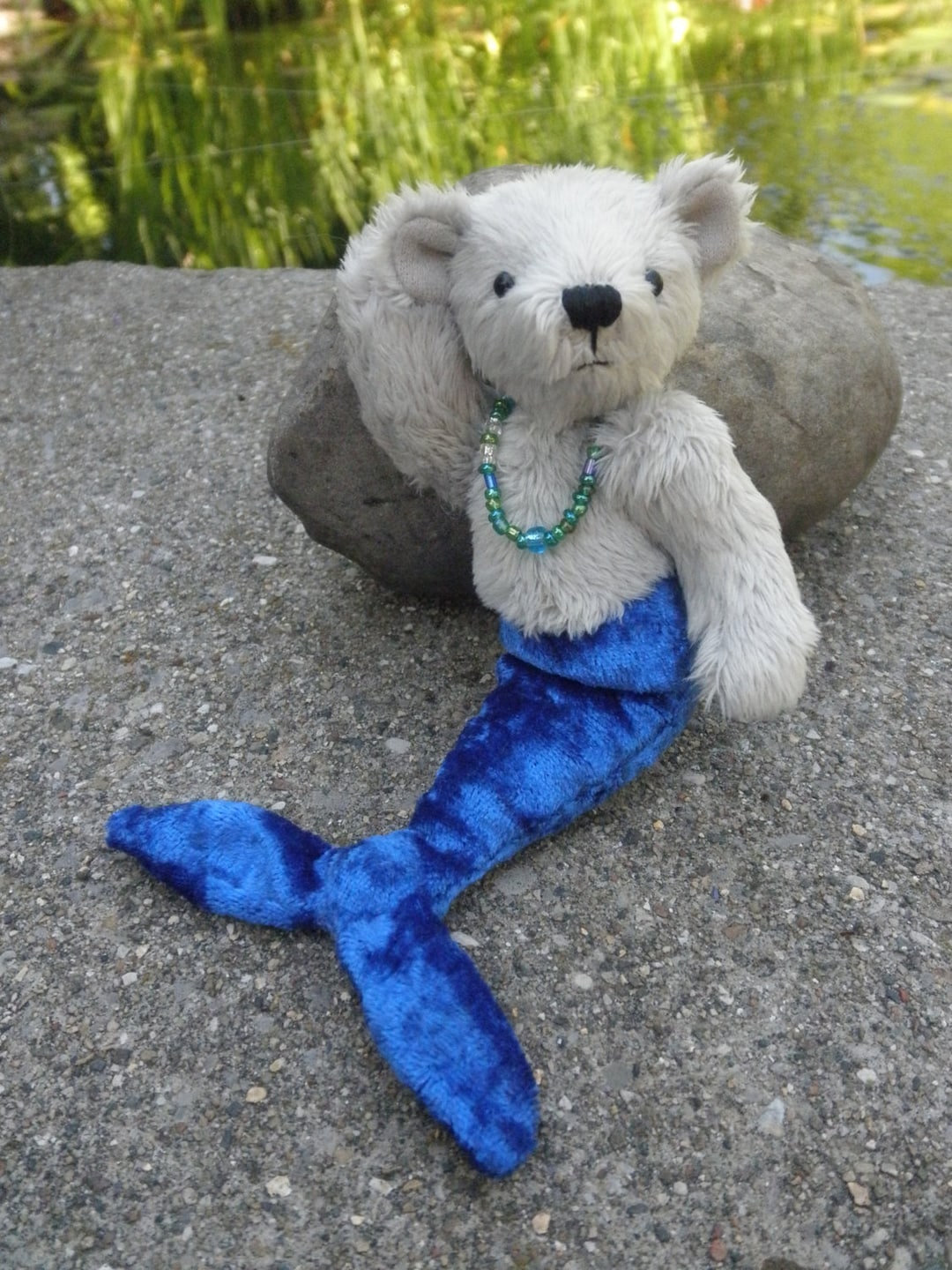 Merbear Custom Order. Fantasy Mermaid Bear, Miniature Artist Bear, Blue ...