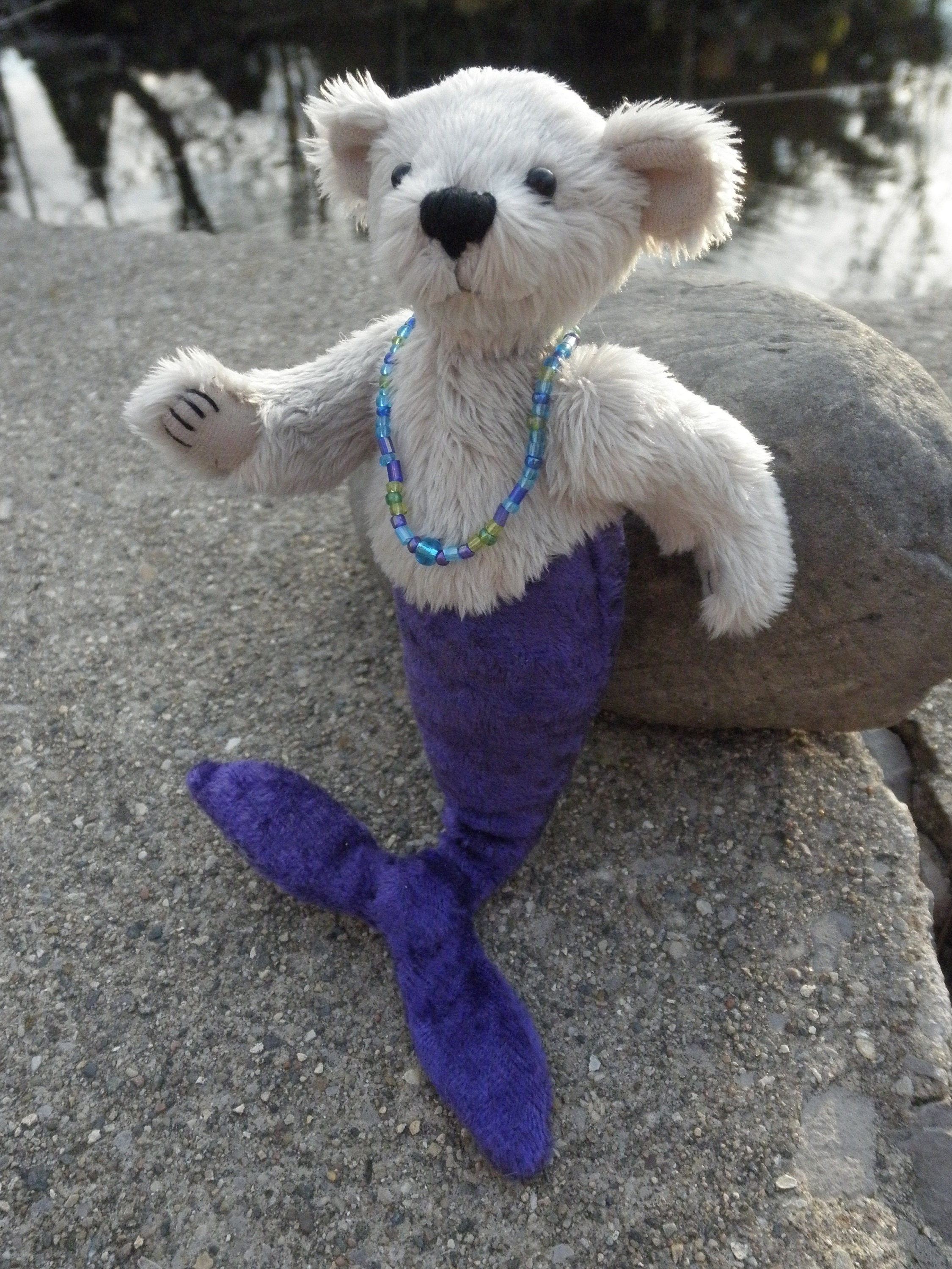 Merbear - Custom Order. Fantasy Mermaid Bear, Miniature Artist Bear ...