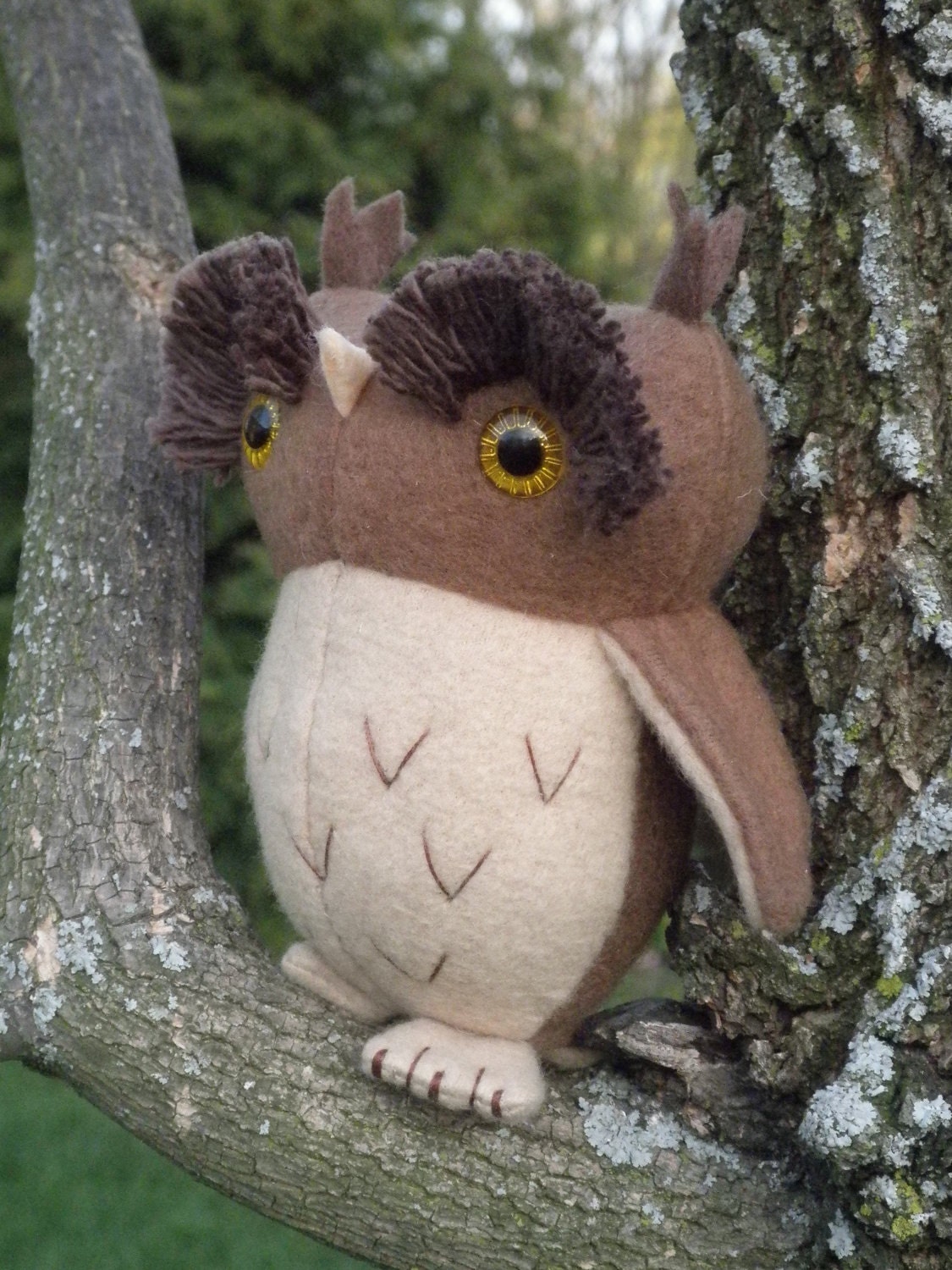 Hoot the Owl Soft Sculpture Brown Owl - Etsy