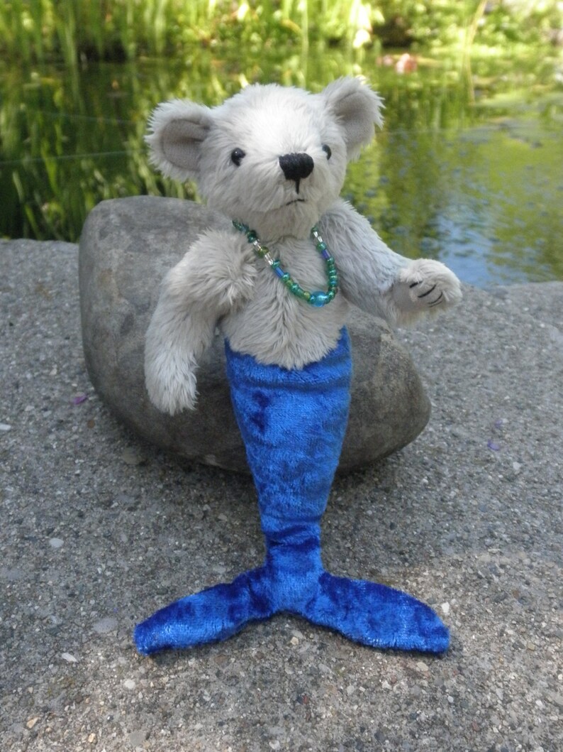 Merbear - Custom Order. Fantasy Mermaid Bear, Miniature Artist Bear ...