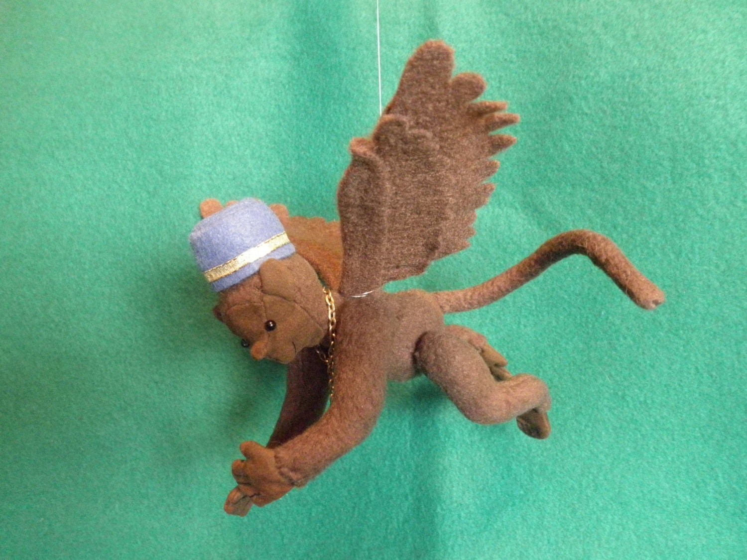 Flying Monkey, Soft Sculpture Winged Monkey, Wizard of Oz, Fantasy ...