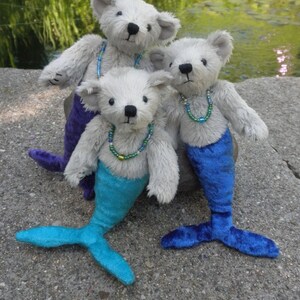 Merbear - Custom Order. Fantasy Mermaid Bear, Miniature Artist Bear ...