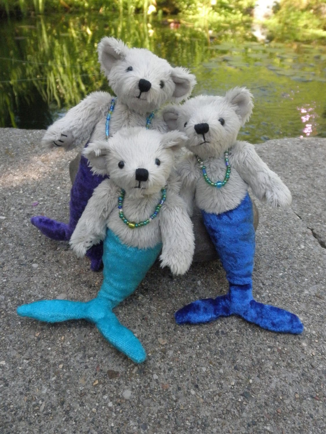 Merbear - Custom Order. Fantasy Mermaid Bear, Miniature Artist Bear ...