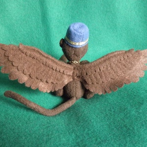 Flying Monkey, Soft Sculpture Winged Monkey, Wizard of Oz, Fantasy ...