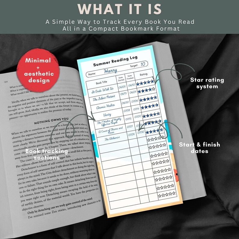 Printable Reading Log Bookmarks, Seasonal Book Marks PDF & PNG, Book ...