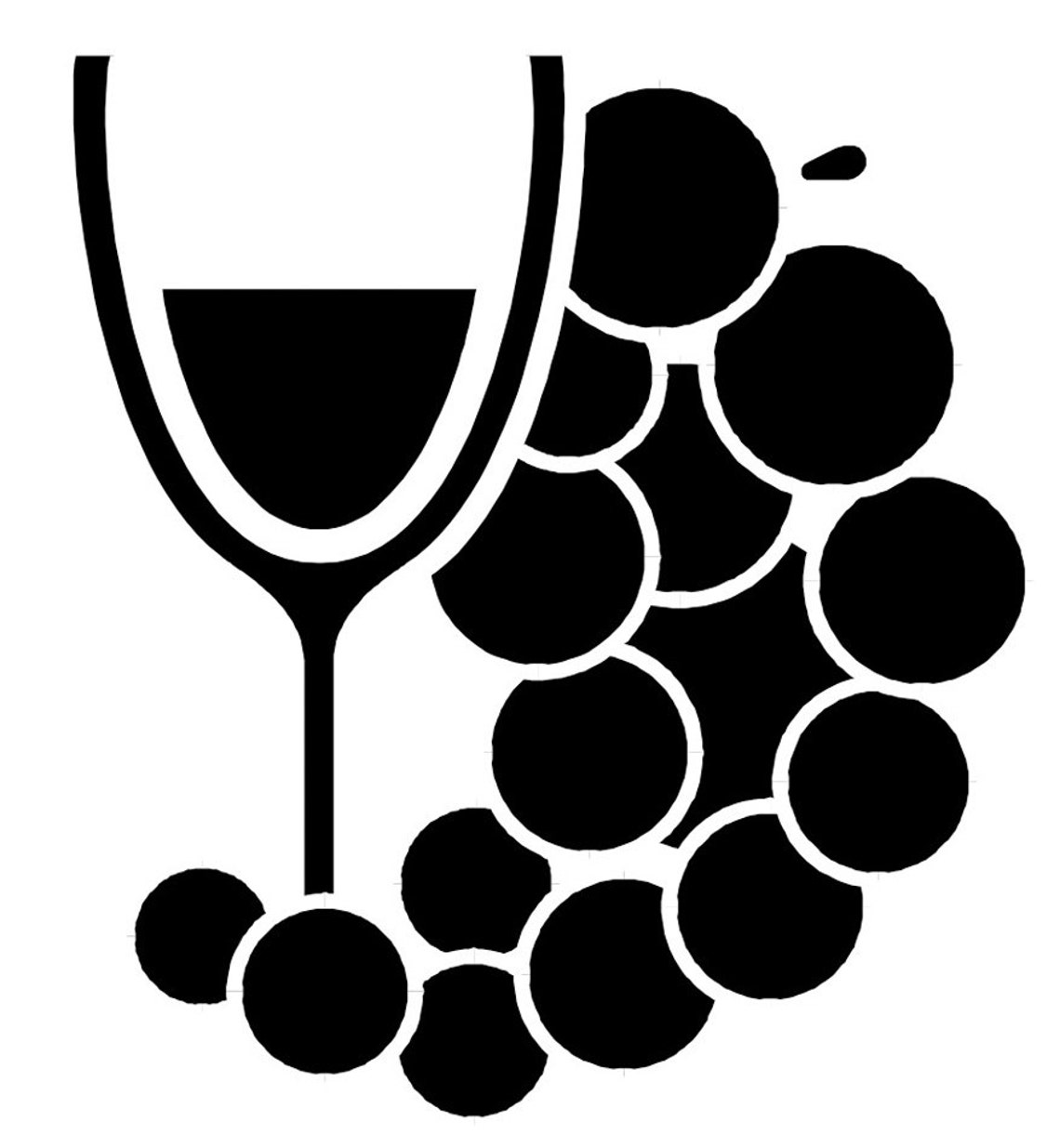 Wine Grapes Decal 5 Choose Color Wall Art Vinyl Decal - Etsy