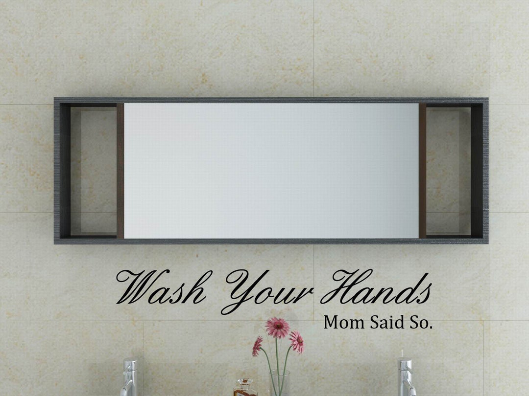 Wash Your Hands.... Bathroom Vinyl Decal Wall Art Decor Removable - Etsy