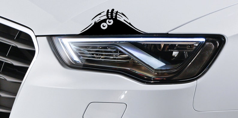 Funny Peeking Monster Black Vinyl Car Window Decal Sticker - Etsy
