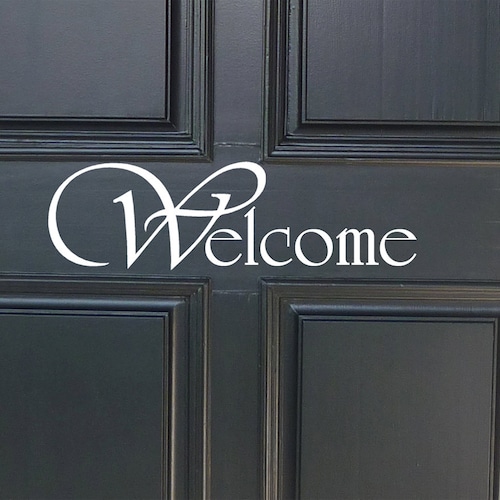 Welcome Door Decal Front Door Decal Wall Decor Vinyl - Etsy