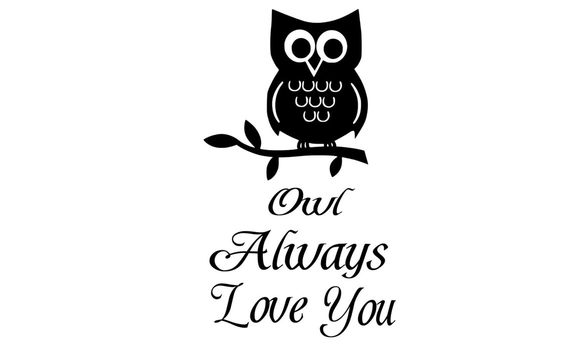 Owl Always Love You....removable Wall Art Vinyl Decal Sticker | Etsy
