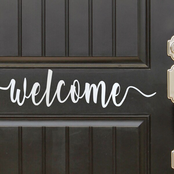 Welcome Door Decal - Etsy