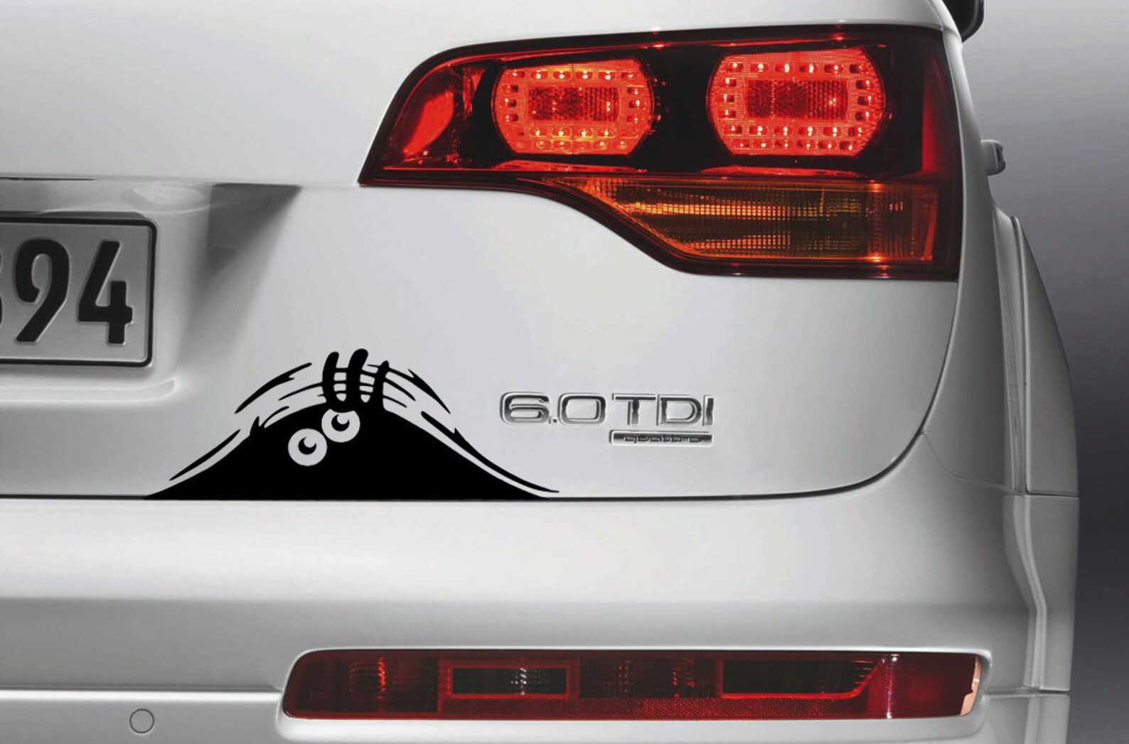 Funny Peeking Monster Black Vinyl Car Window Decal Sticker - Etsy