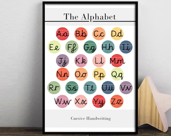 Cursive Handwriting Poster - Etsy