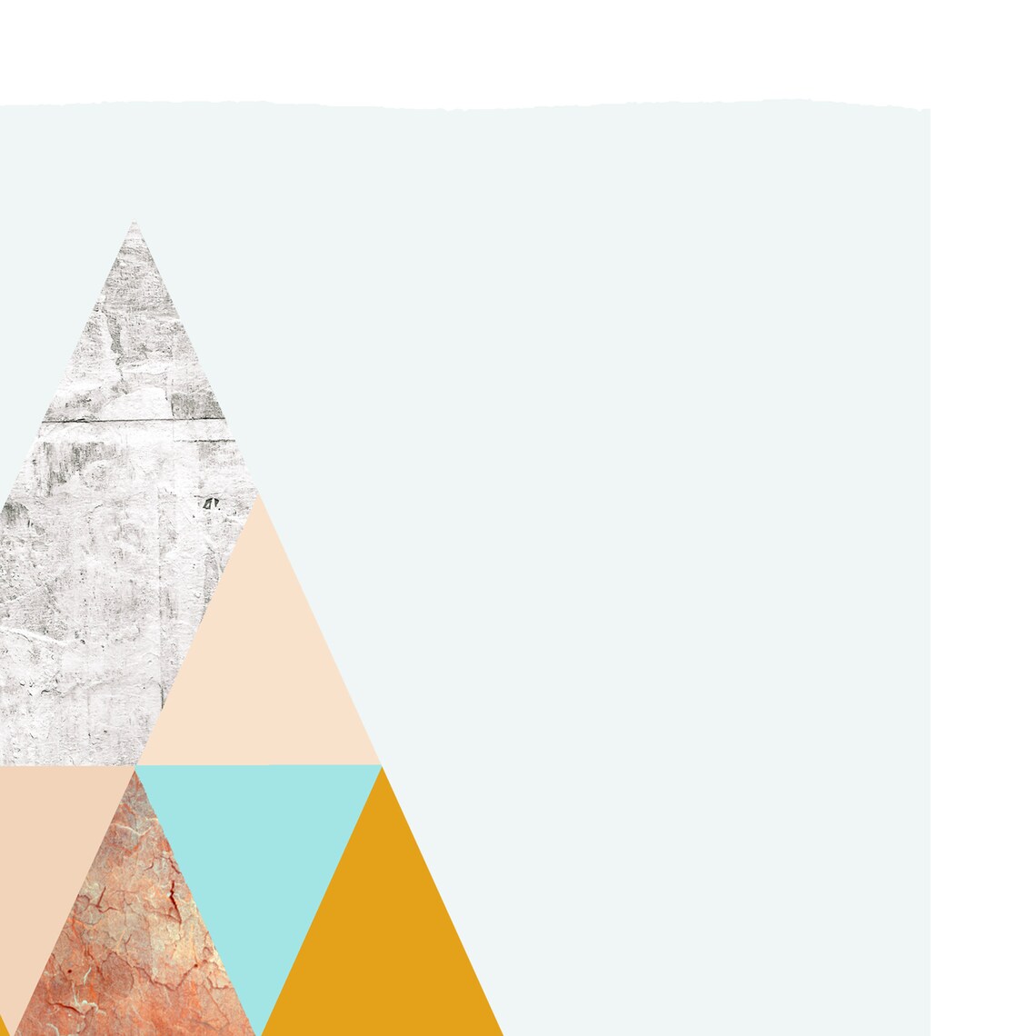 Geometric Retro Triangles Scandi Print Geometric Print - Etsy