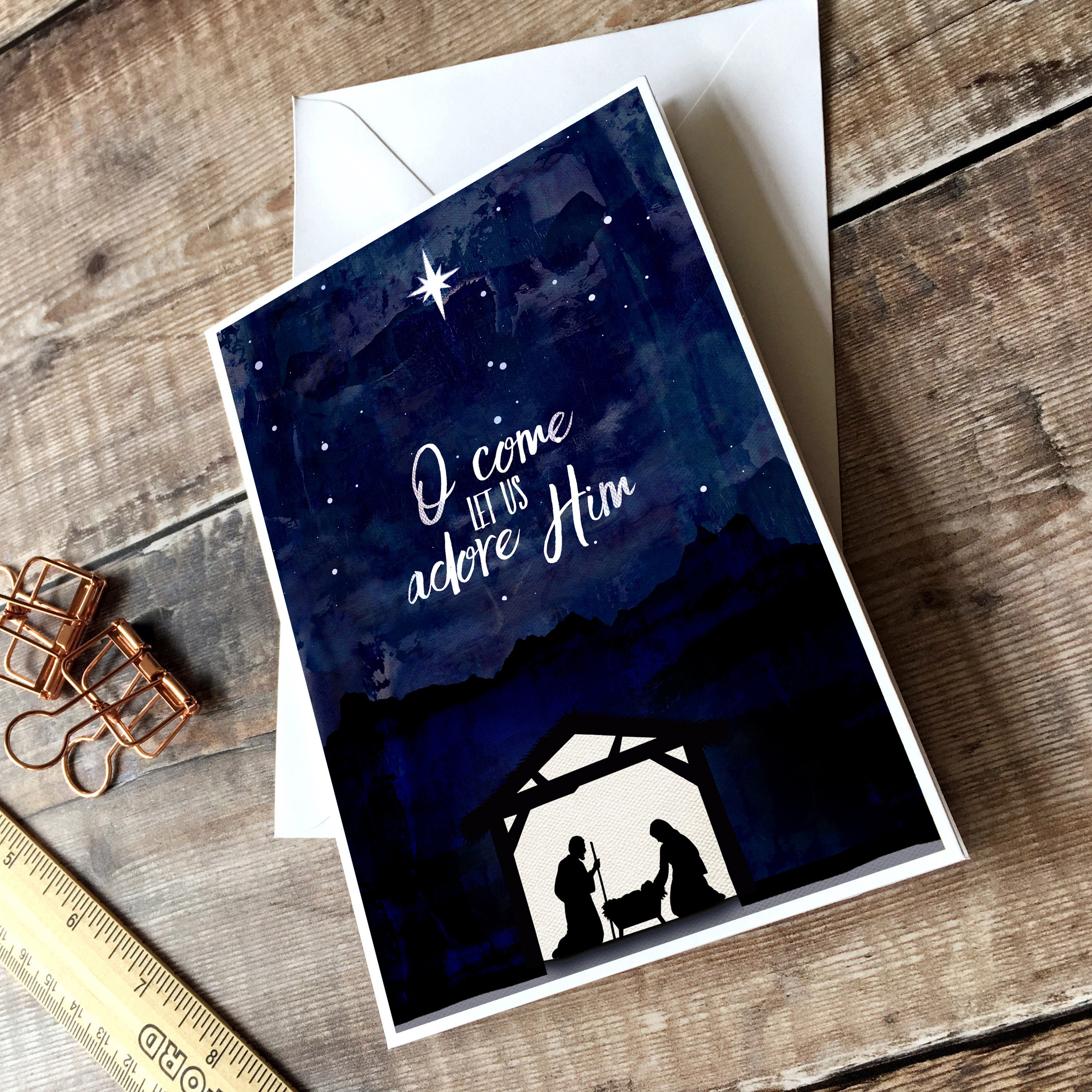 Nativity Christmas Card Jesus Christmas Card Christian - Etsy UK