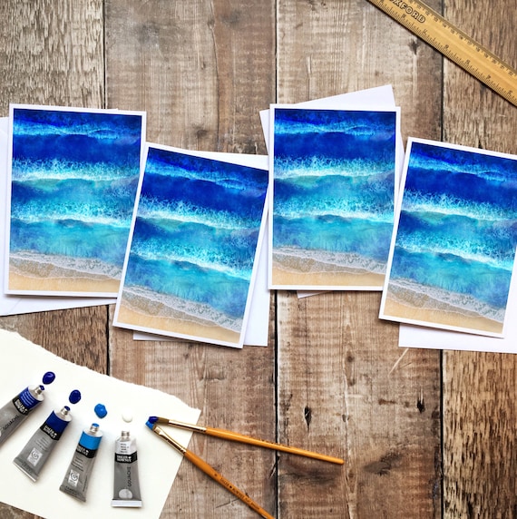 Adventure Card Ocean Card Ocean Greetings Card Blank Ocean Card Beach ...