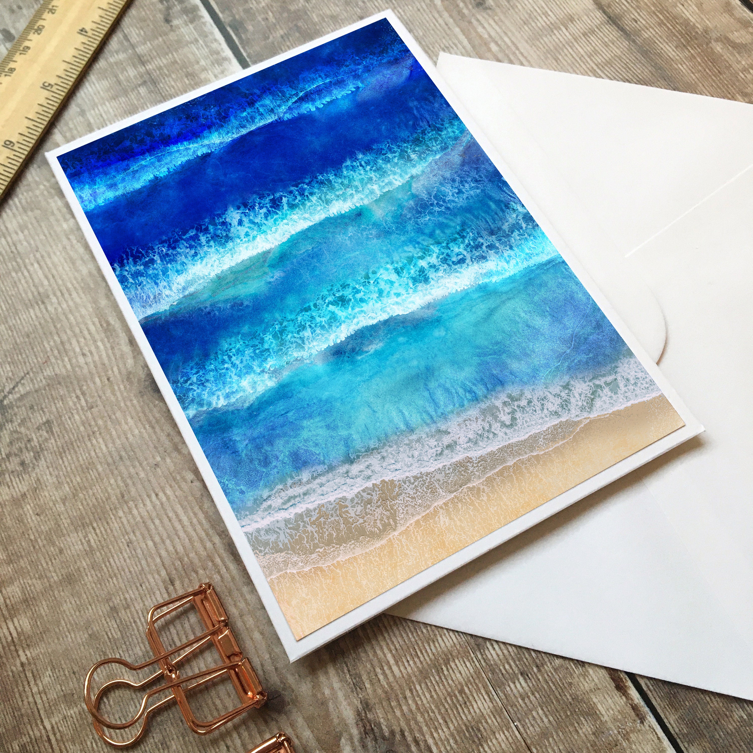 Ocean Waves Greetings Card: Beach Birthday, Travel Card - Etsy UK
